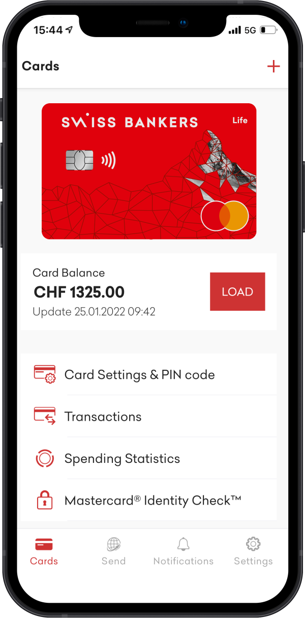 Prepaid Credit Card in Switzerland | Order online | Swiss Bankers